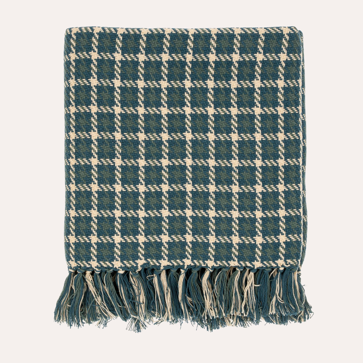 Houndstooth Throw, Teal – Indaba Home