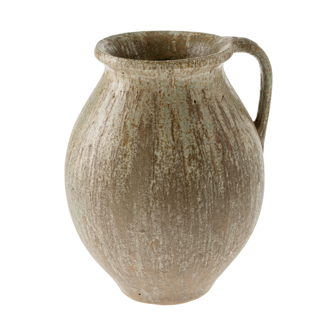 Rhodes Pitcher Vase L, Reactive Brown – Indaba Home