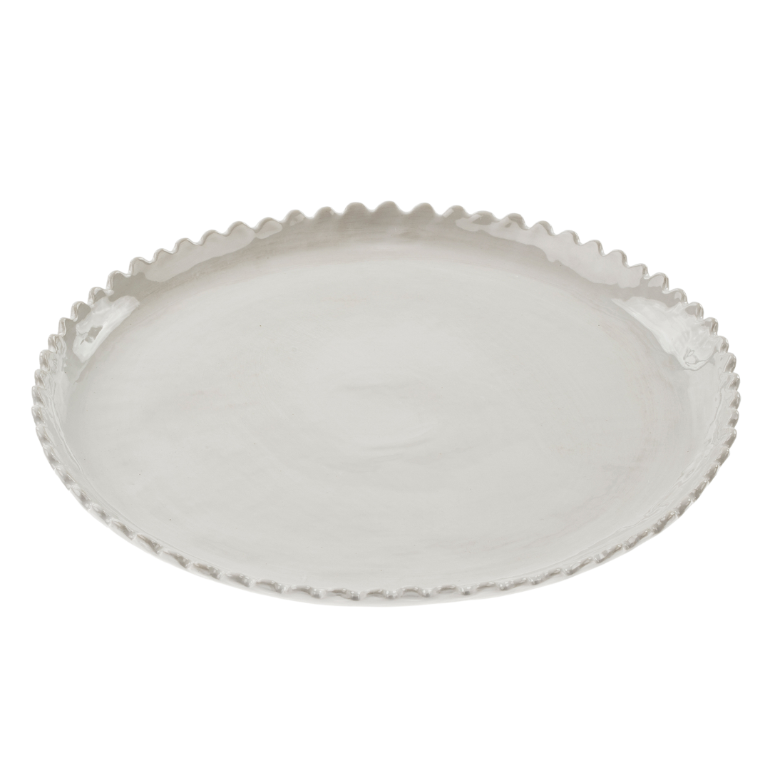 Scalloped Round Serving Dish – Indaba Home