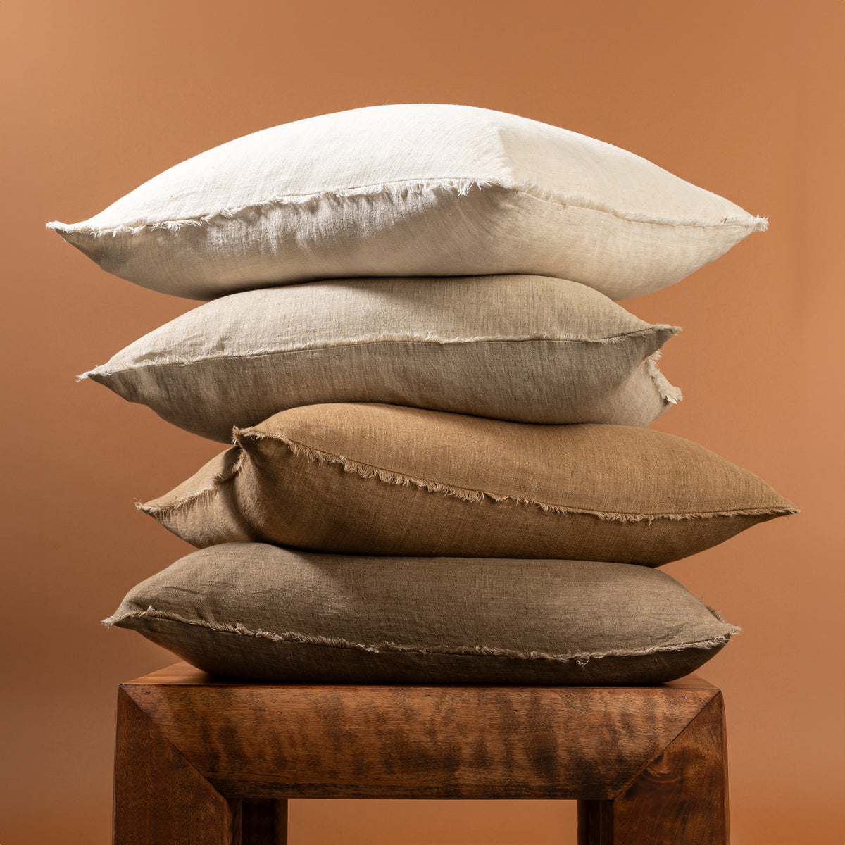 24x24 Lina Linen Pillow Hazelnut – Indaba Home